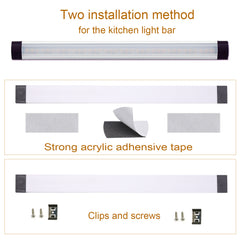 12V Linkable LED Under Cabinet Light Bar with Dimmer & Adapter(2700K/6 ...